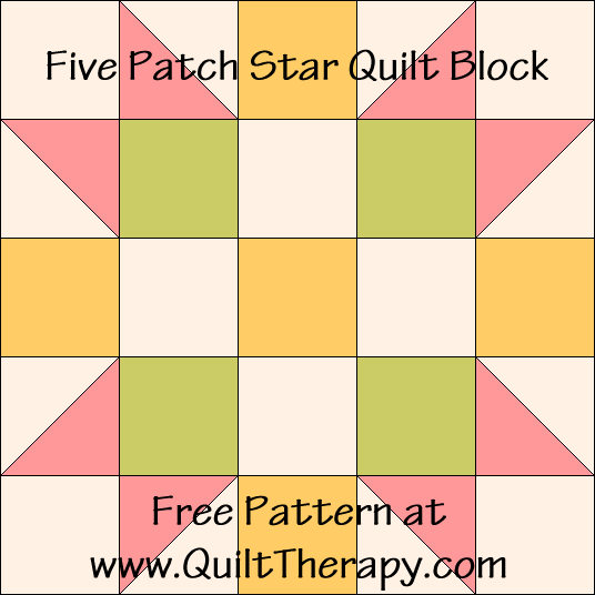 Star Power: Five Patch Star Quilt Block & Five Patch Star Variation ...