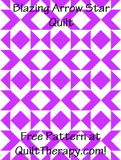 Blazing Arrow Star Quilt Free Pattern for a 36″ x 48″ quilt at ...