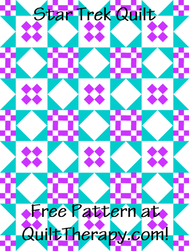 On Cloud Nine: Star Trek Quilt Block – Quilt Therapy