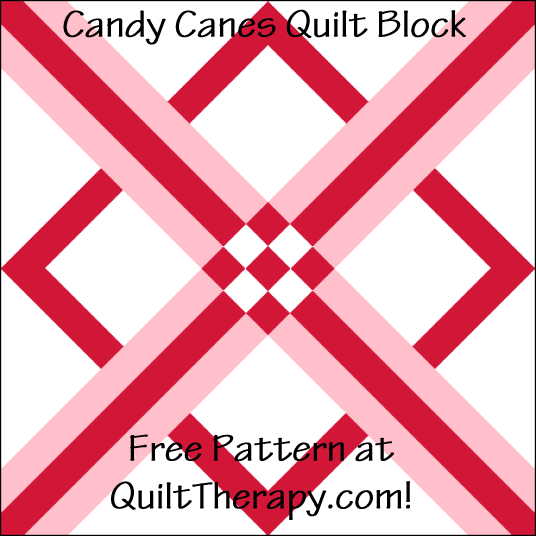 Countdown to Christmas 12/3/2021: Candy Canes Quilt Block – Quilt Therapy