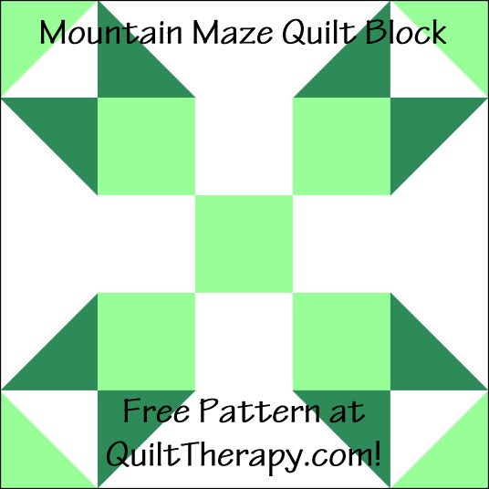 Quilted Kitchen Bonus! Mountain Maze Quilt Block & Fudge Mountain Cake ...