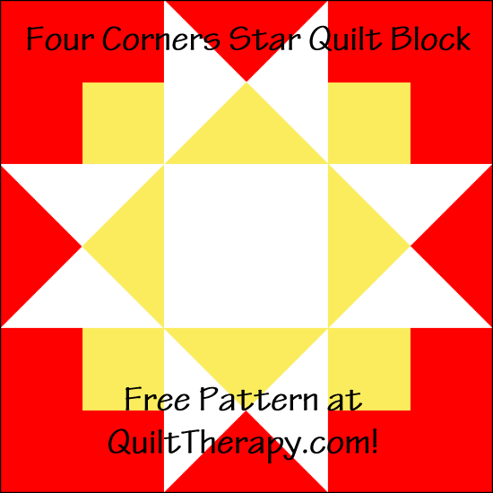 Star Power Bonus! Four Corners Star Quilt Block & Four Corners Star ...