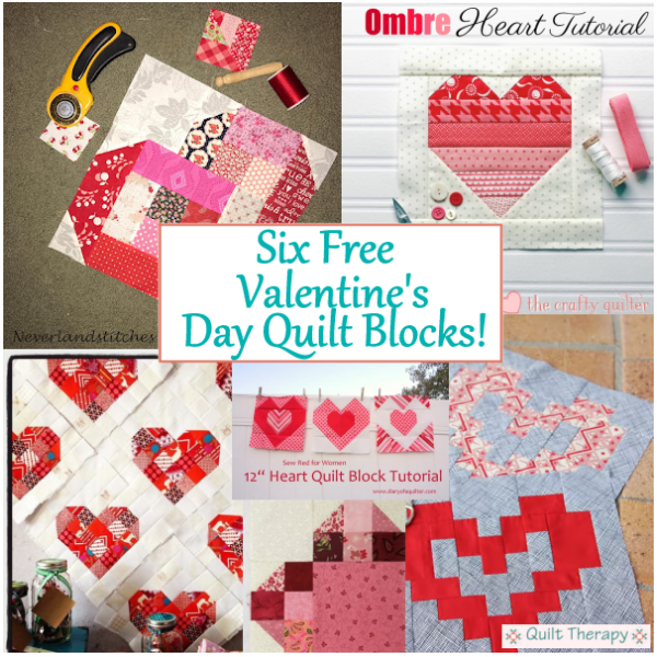 Friday Funday! Free Valentine’s Day Quilt Block Patterns! – Quilt Therapy