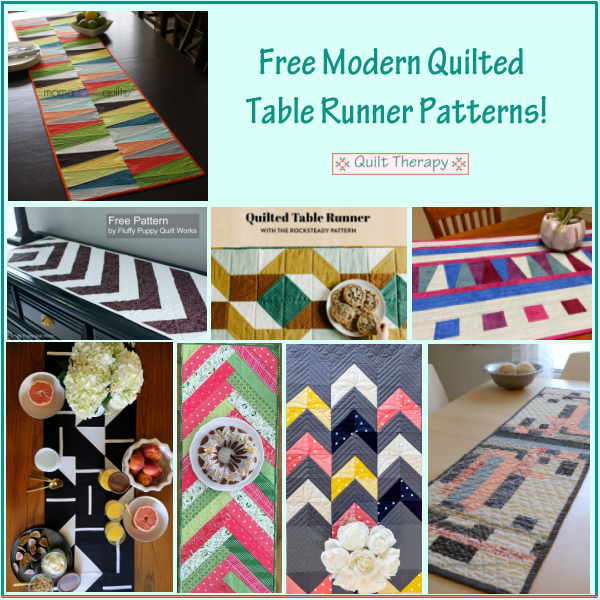 Friday Funday! Free Modern Quilted Table Runner Patterns! – Quilt Therapy