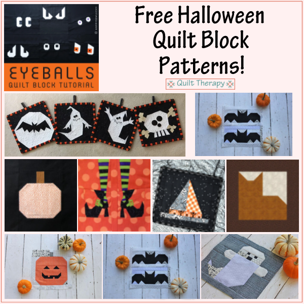 Frightful Thursday! Free Halloween Quilt Block Patterns! – Quilt Therapy