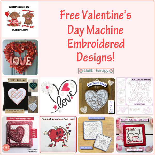 Thankful Thursday! Free Valentine’s Day Machine Embroidered Designs ...