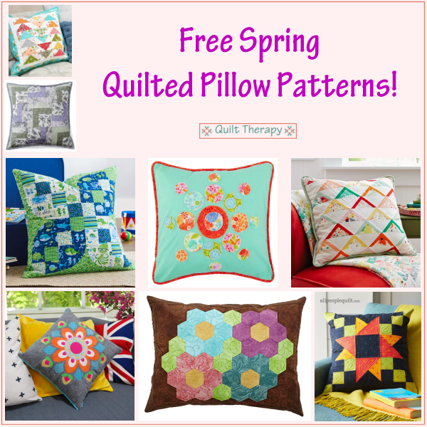 Thankful Thursday! Free Spring Quilted Pillow Patterns! – Quilt Therapy
